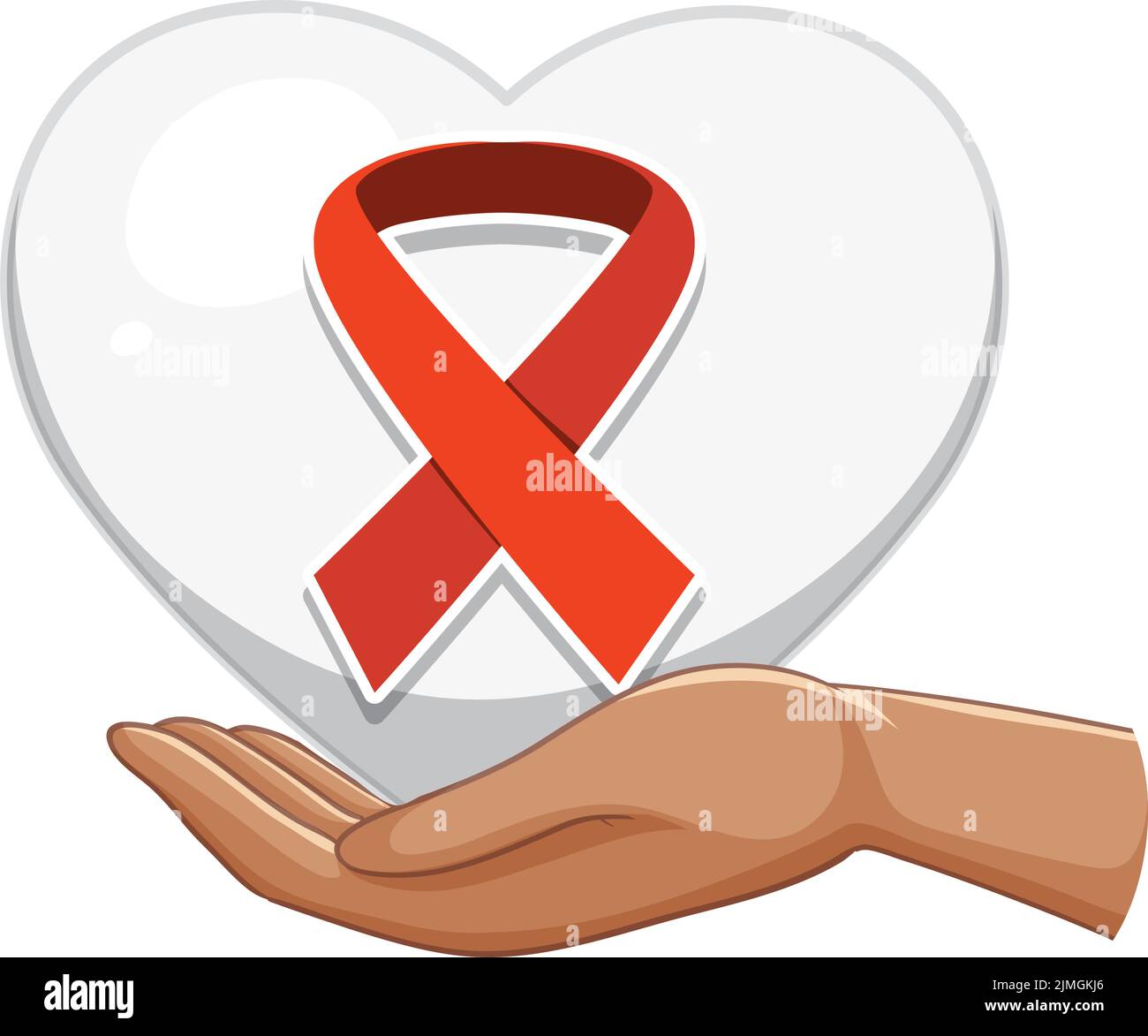 Red ribbon AIDS HIV symbol illustration Stock Vector Image & Art - Alamy
