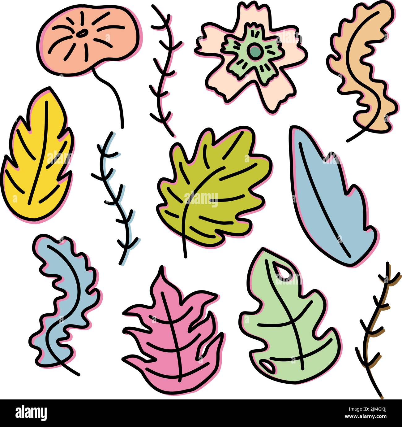 Leaf illustrations hi-res stock photography and images - Alamy