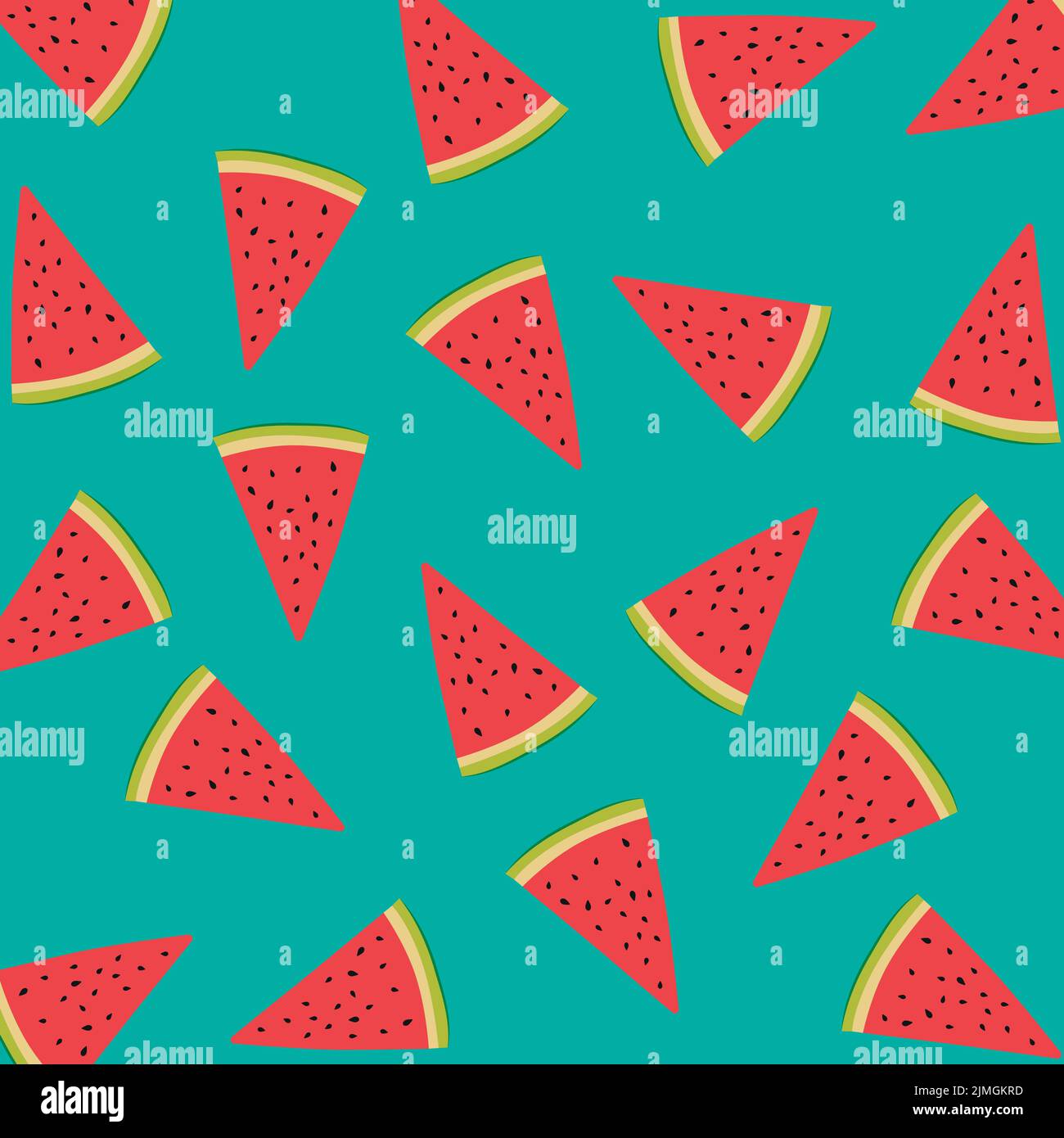 A vibrant vector design with watermelons on a green background Stock ...