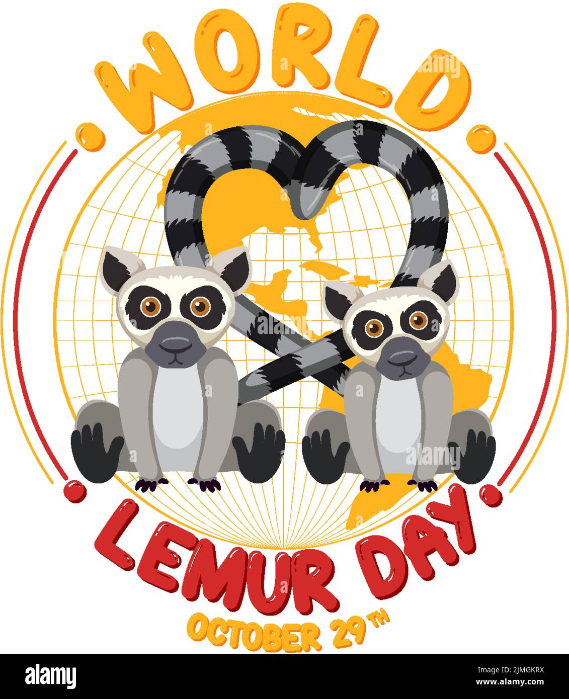 World Lemur Day Banner Design illustration Stock Vector Image & Art - Alamy