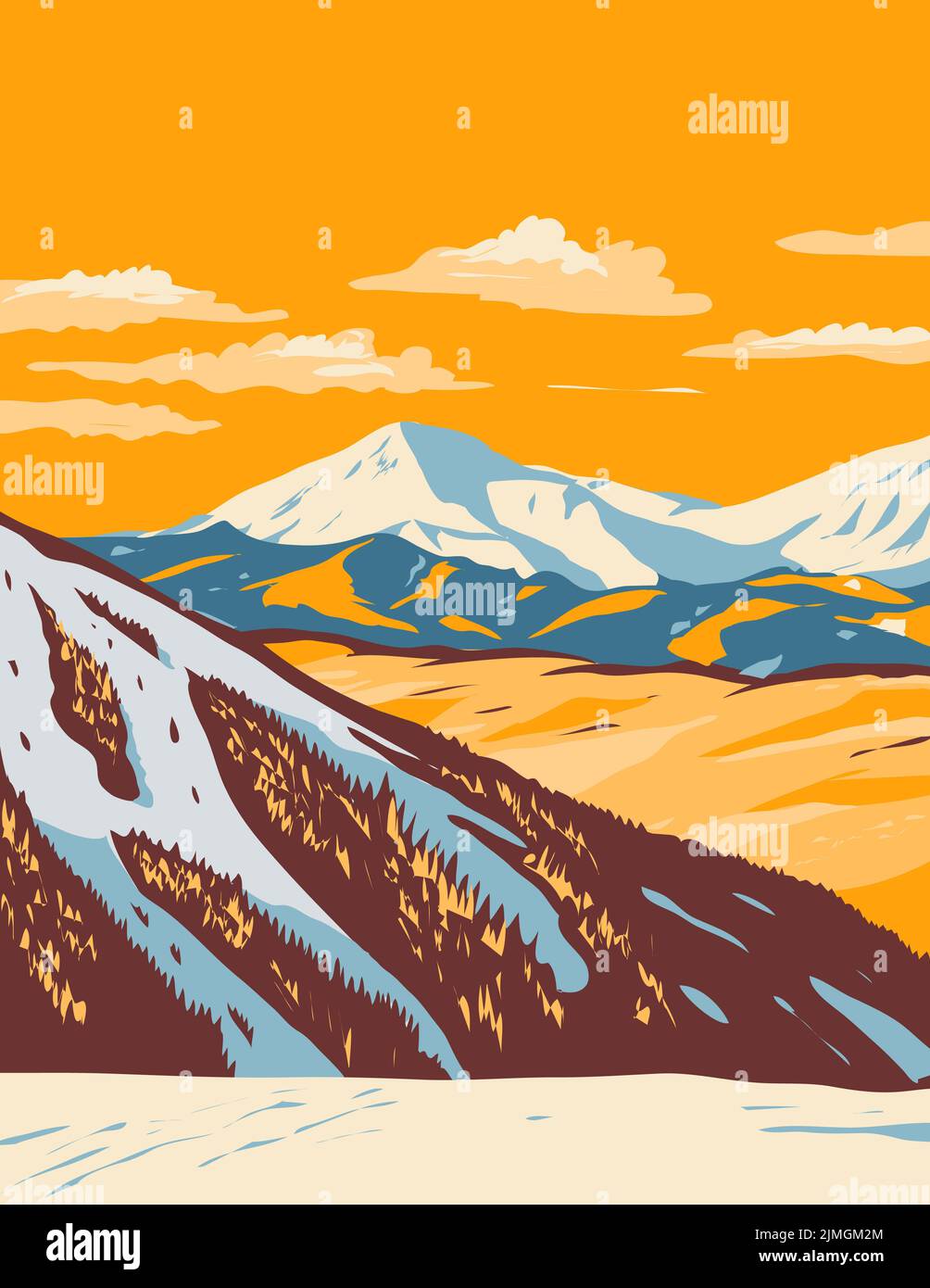 Keystone Ski Resort During Winter Located in Keystone Colorado WPA ...