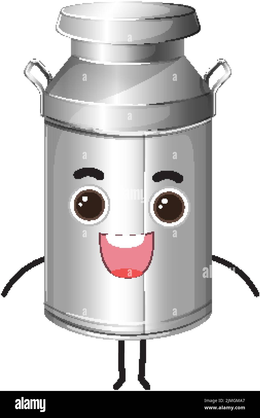 Milk container cartoon character illustration Stock Vector Image & Art ...