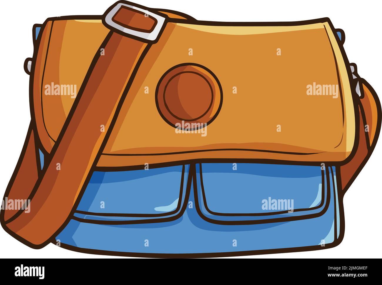 A vector of fashionable sling bag isolated on white background Stock ...