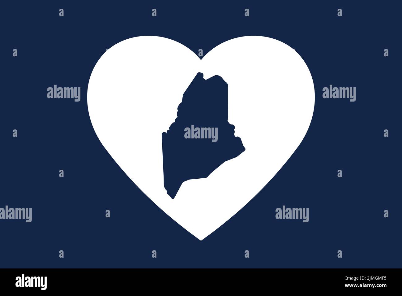 Maine heart Stock Vector Images - Alamy
