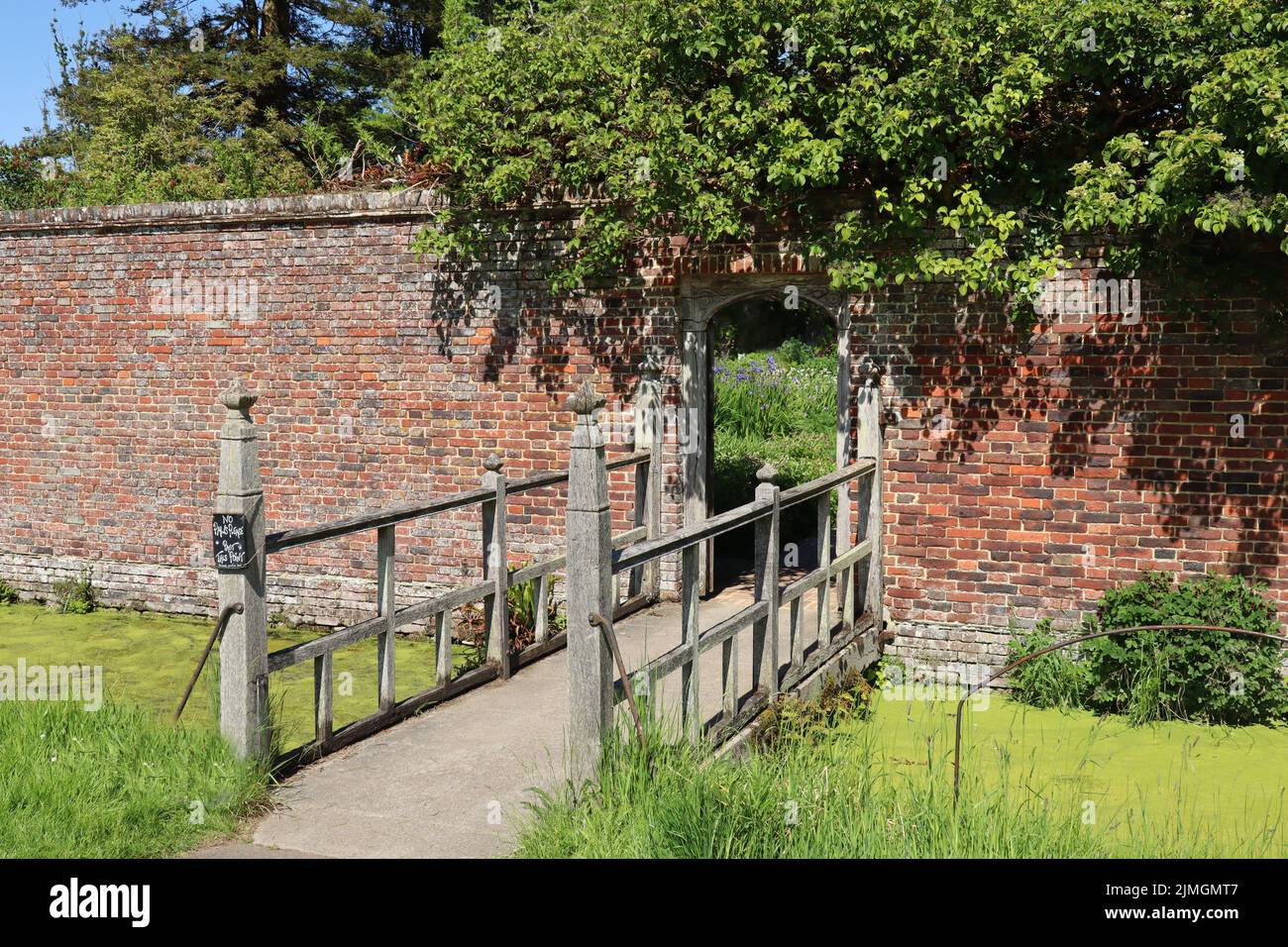 The interesting wooden bridge that leads into the stable area in the ...