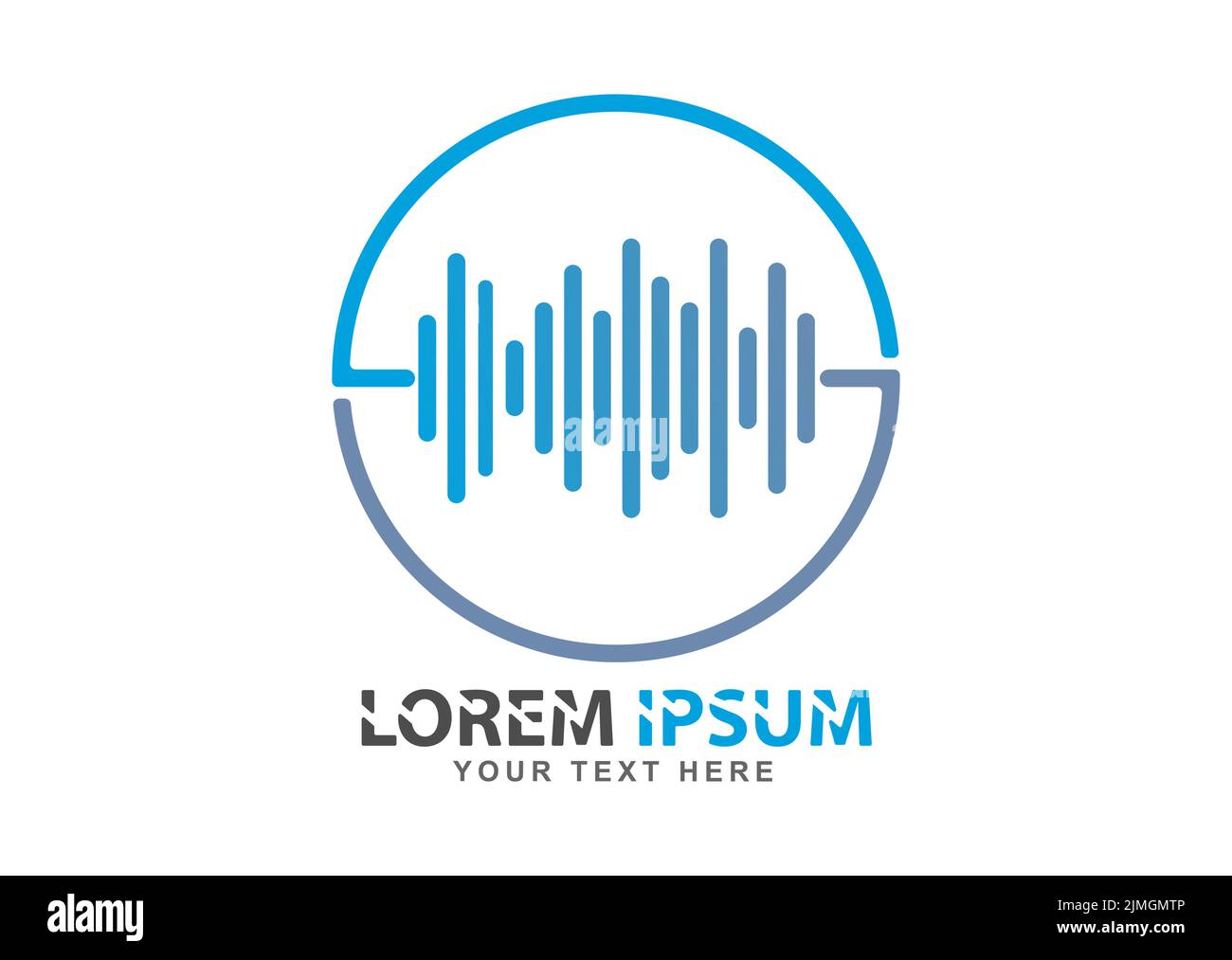 Sound spectrum. template, logo, brand, label or sticker. Vector for ...