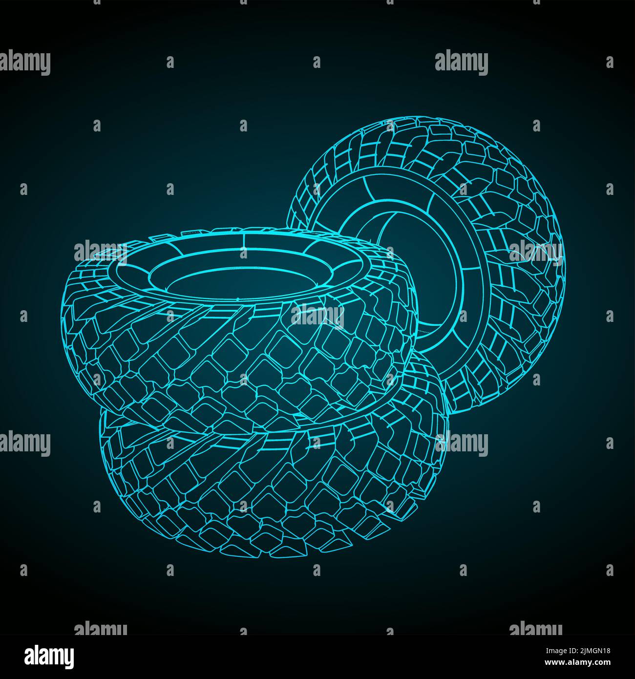 Stylized vector illustration of drawings of truck tire Stock Vector ...