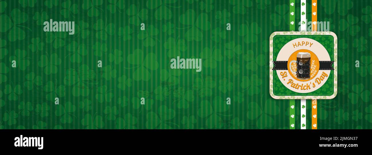 Long Header Shamrocks St Patricks Day Irish Beer Coaster Stock Photo ...