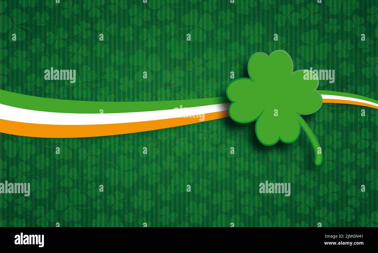 Long St Patricks Day Shamrock Irish Flag Banner Stock Photo - Alamy