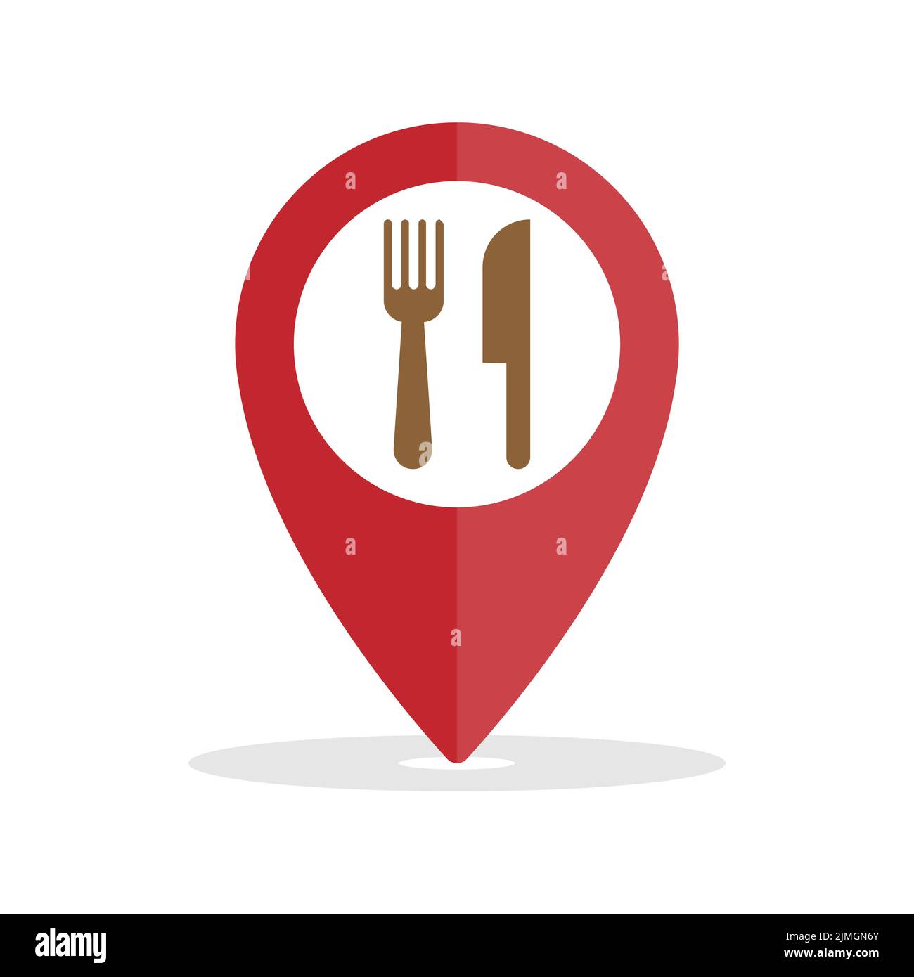 Food location indicator. A reference point for the coordinates of the ...