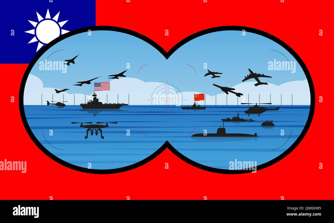 Illustration illustration of a possible conflict between the US and ...