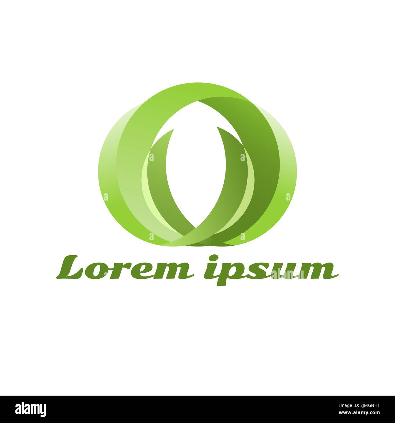 circular leaf logo organic vector illustration Stock Vector Image & Art ...