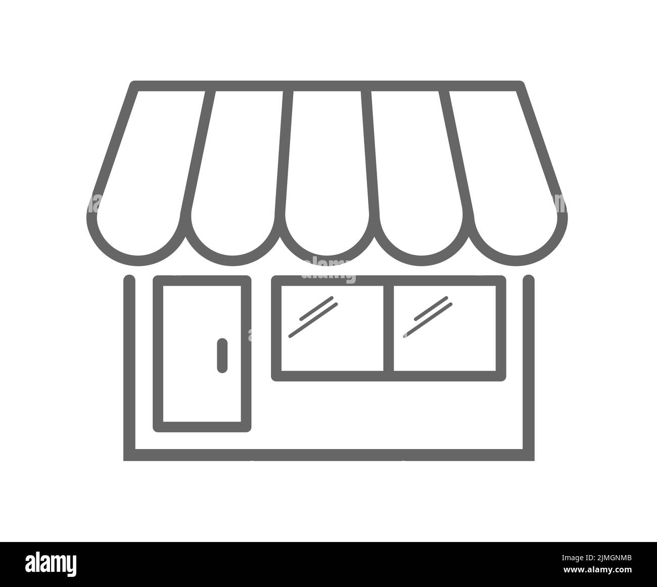 Shop. Vector icon for websites and applications. Empty outline, simple ...