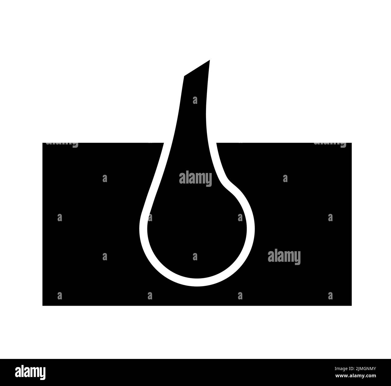 Hair root vector icon. Black hair Hair roots. icon Stock Vector Image ...