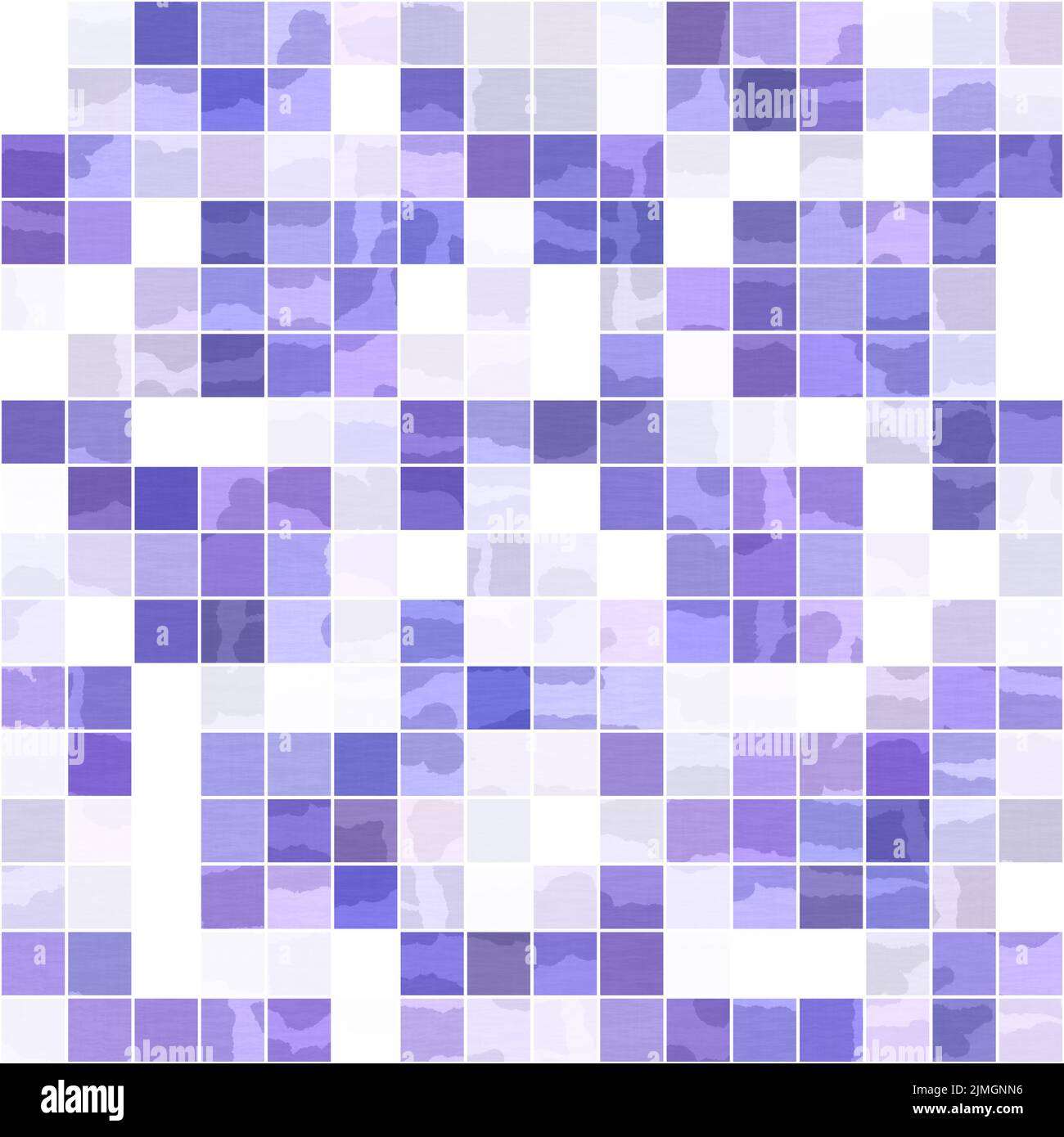 Tiny purple geometric mosaic pixel grid seamless pattern. Modern square ...