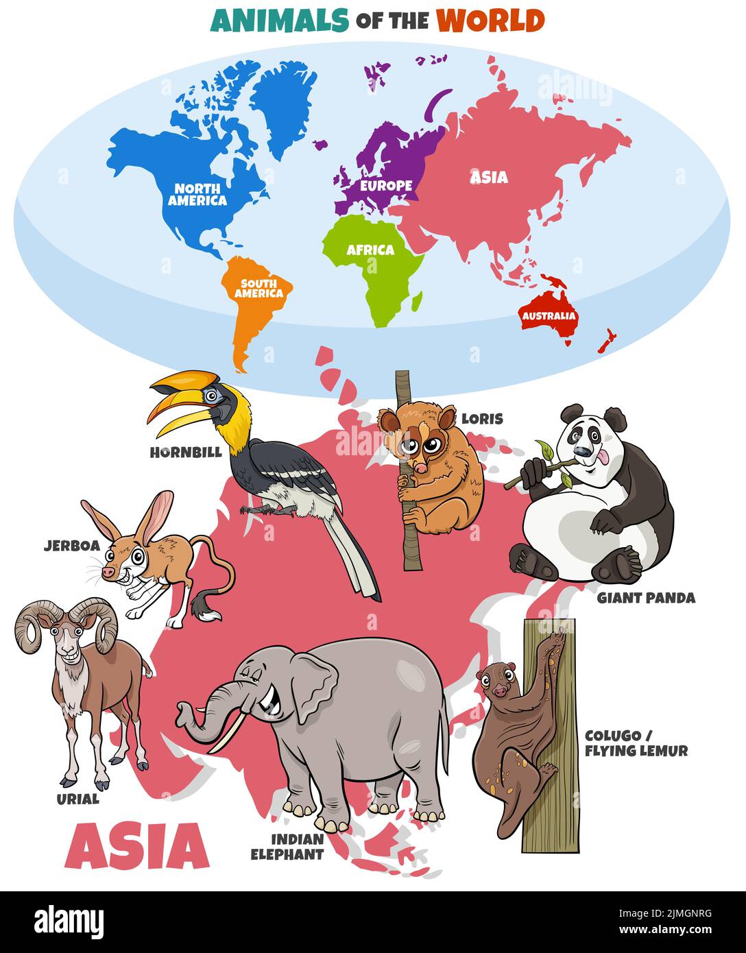 Illustration hornbill Cut Out Stock Images & Pictures - Alamy