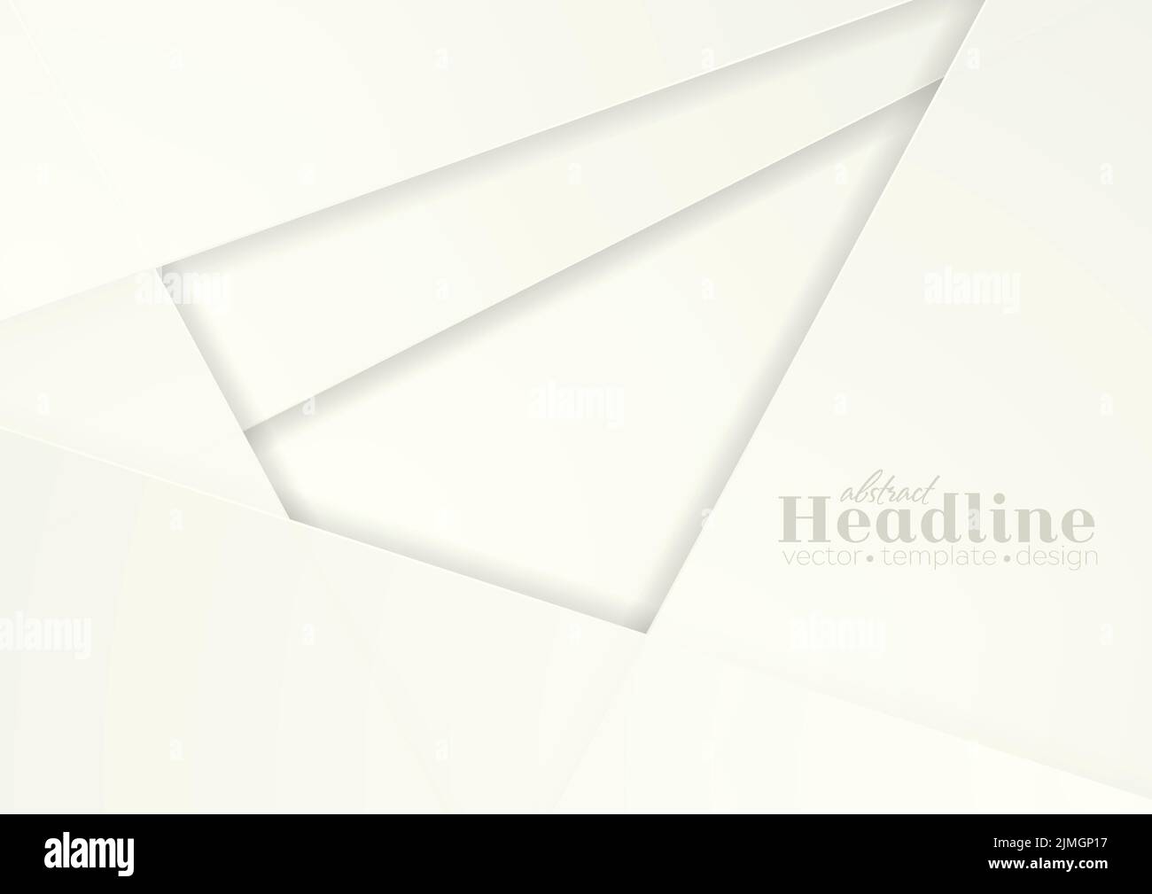 Abstract white paper material geometric background. Vector tech ...