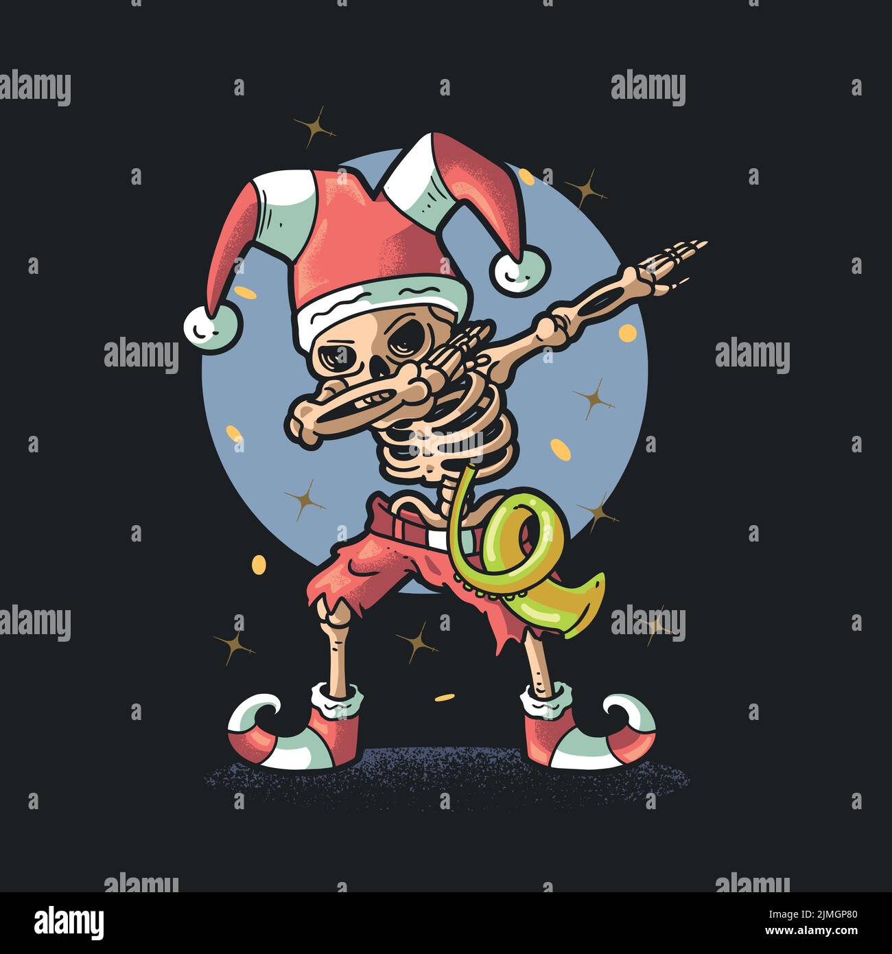 dabbing skeleton clown celebration festival Stock Vector Image & Art ...