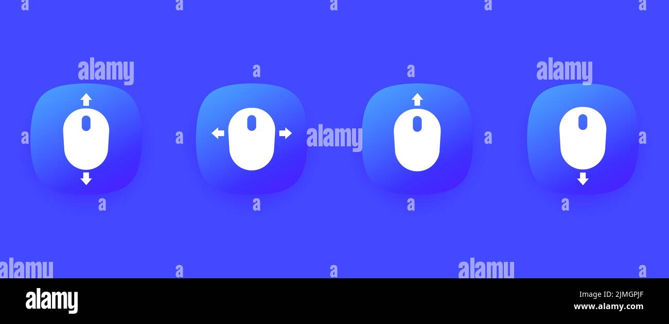 scroll with mouse vector icons for web Stock Vector Image & Art - Alamy