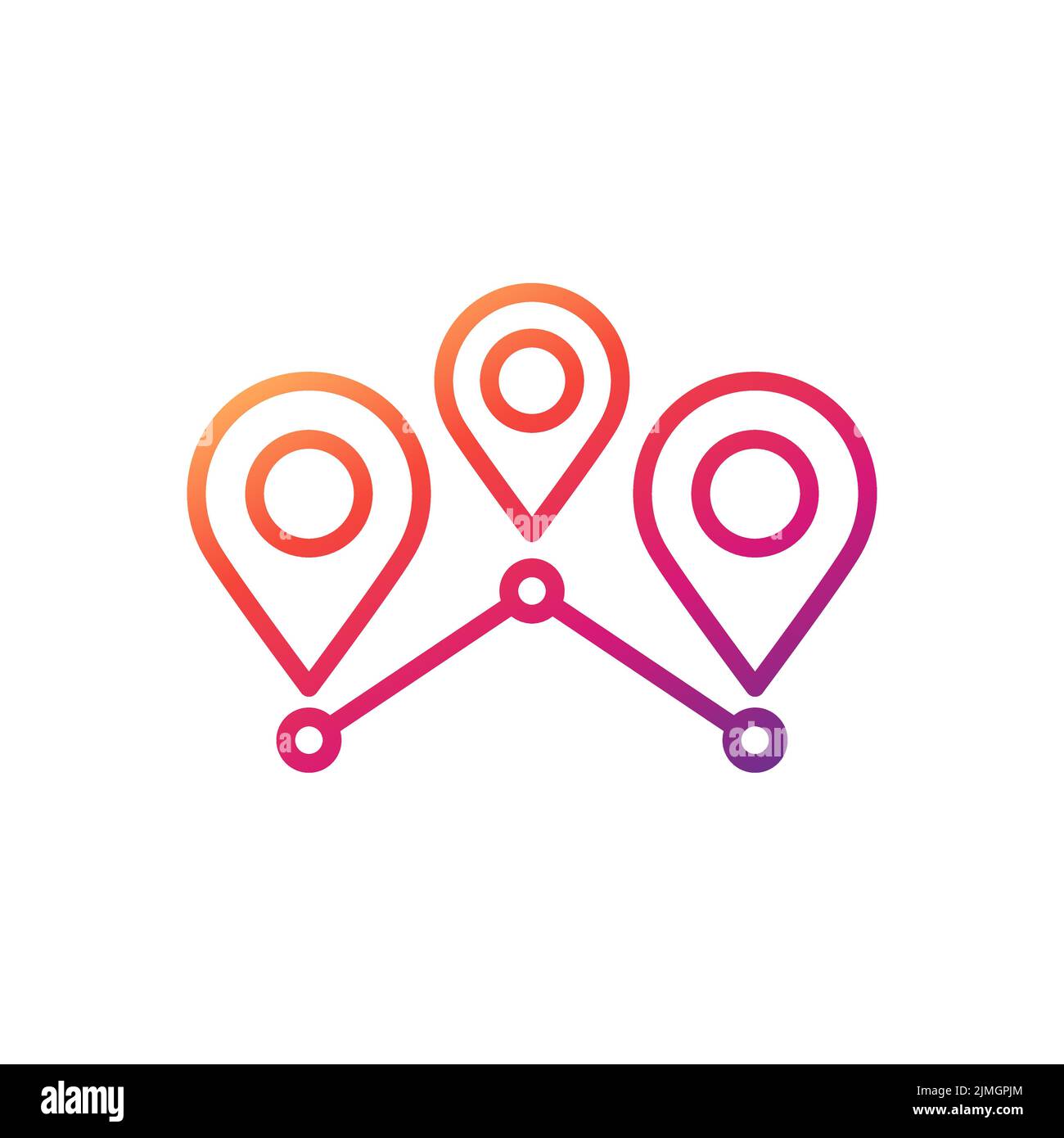 Path icon in line style Stock Vector Image & Art - Alamy