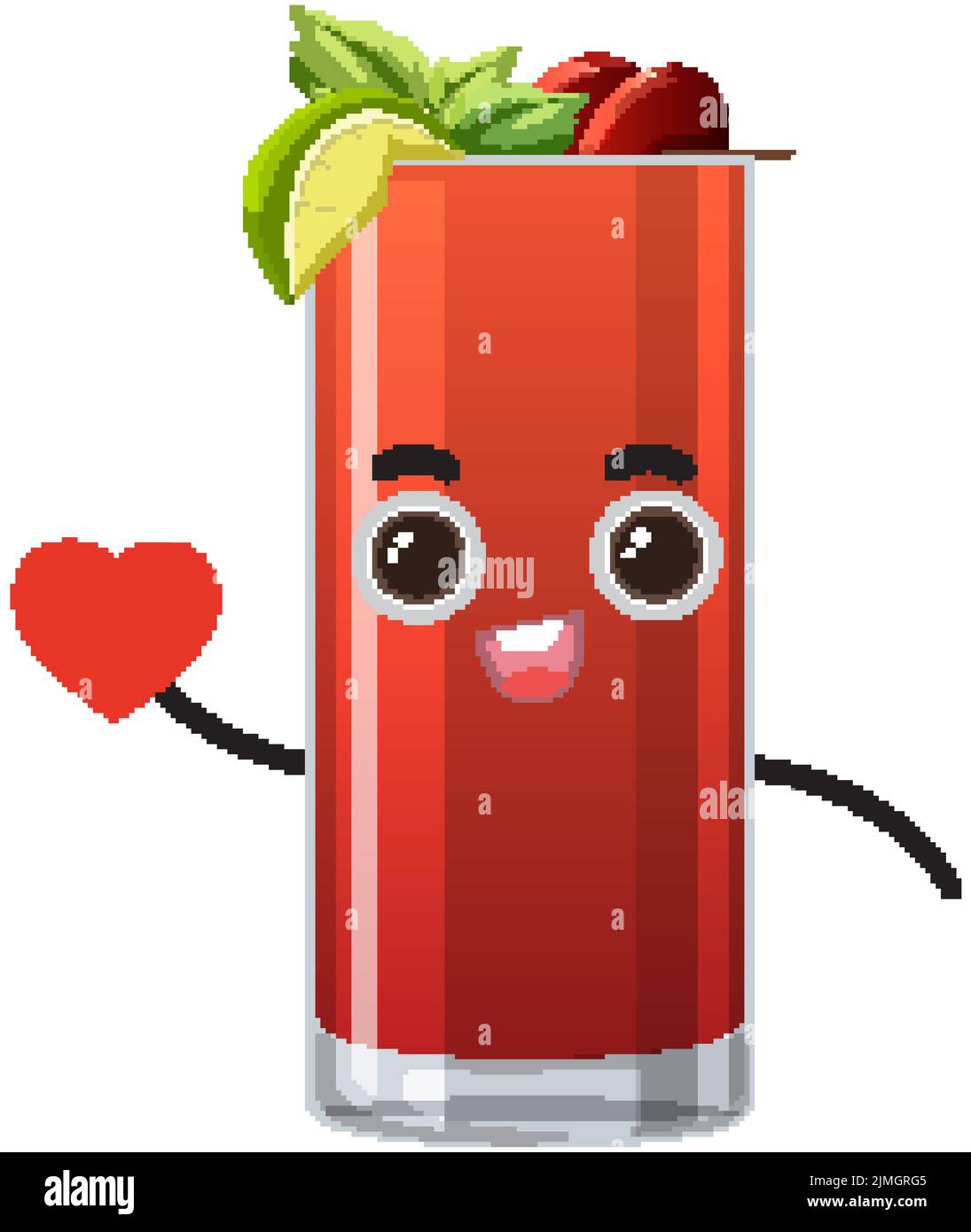 Bloody mary cocktail cartoon character illustration Stock Vector Image ...