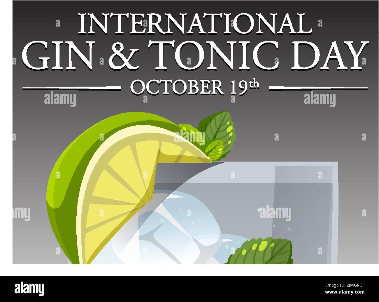 International Gin and Tonic Day Banner illustration Stock Vector Image ...
