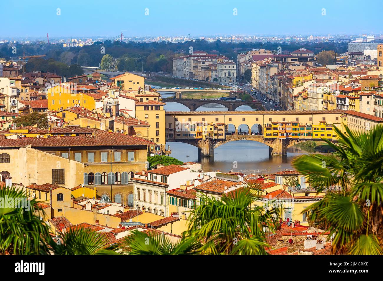 City view with Ponte Vecchio, Florence, Italy Stock Photo - Alamy