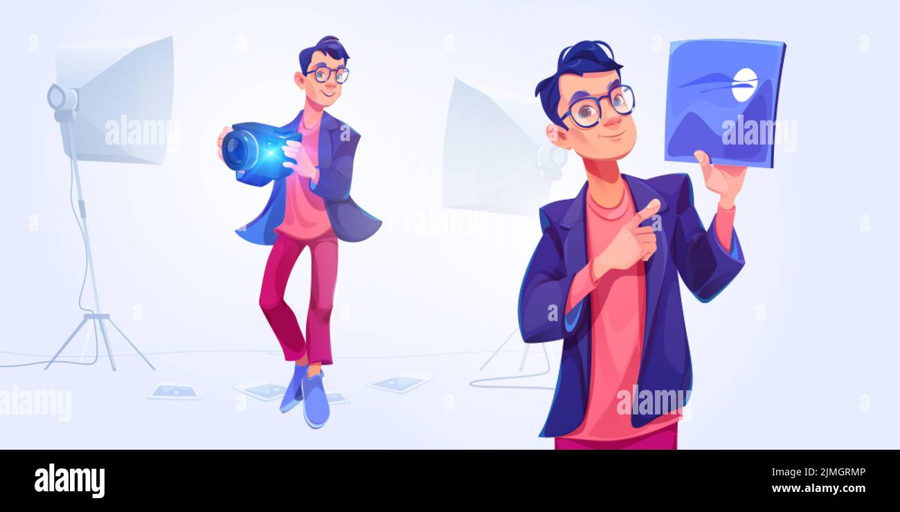 Professional male photoshoot Stock Vector Images - Alamy