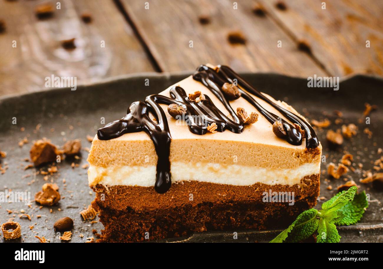 restaurant kitchen menu dessert chocolate cake Stock Photo - Alamy