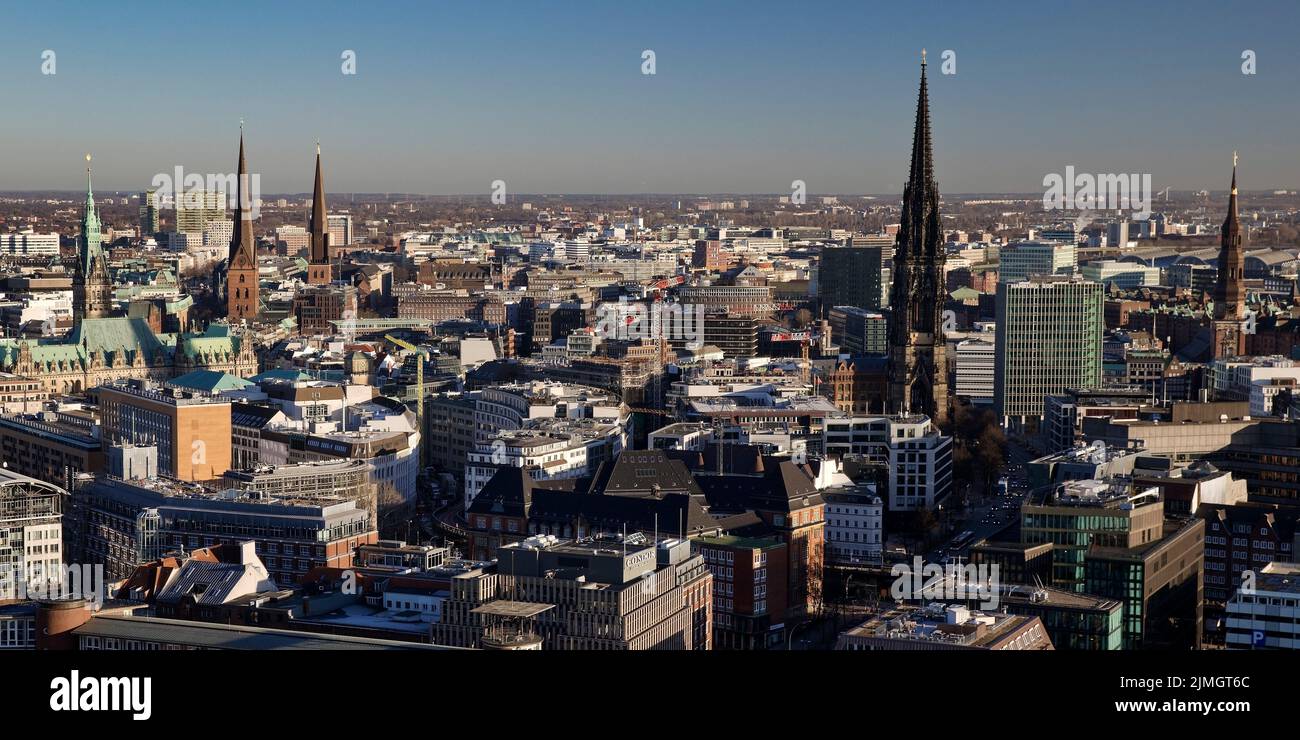 Hamburg city center view hi-res stock photography and images - Alamy
