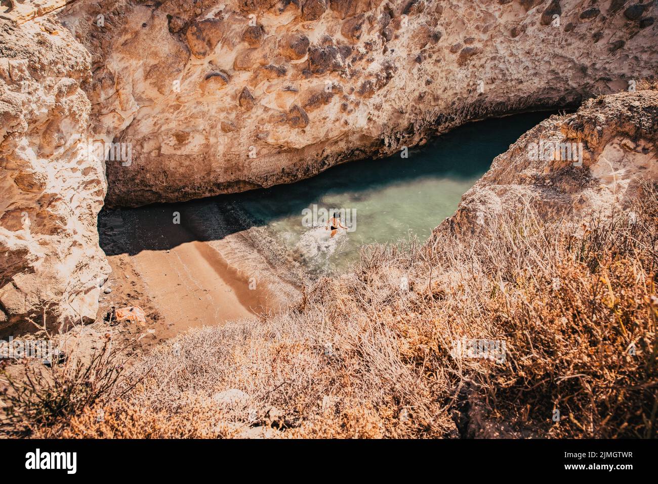 Milos sykia cave hi-res stock photography and images - Alamy