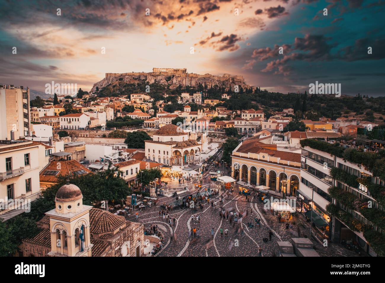 Aerial view of the acropolis in athens hi-res stock photography and images - Alamy