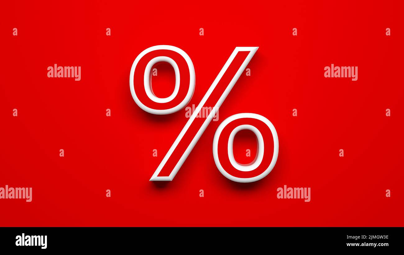 Sale percent symbol in front of background - 3D Illustration Stock ...