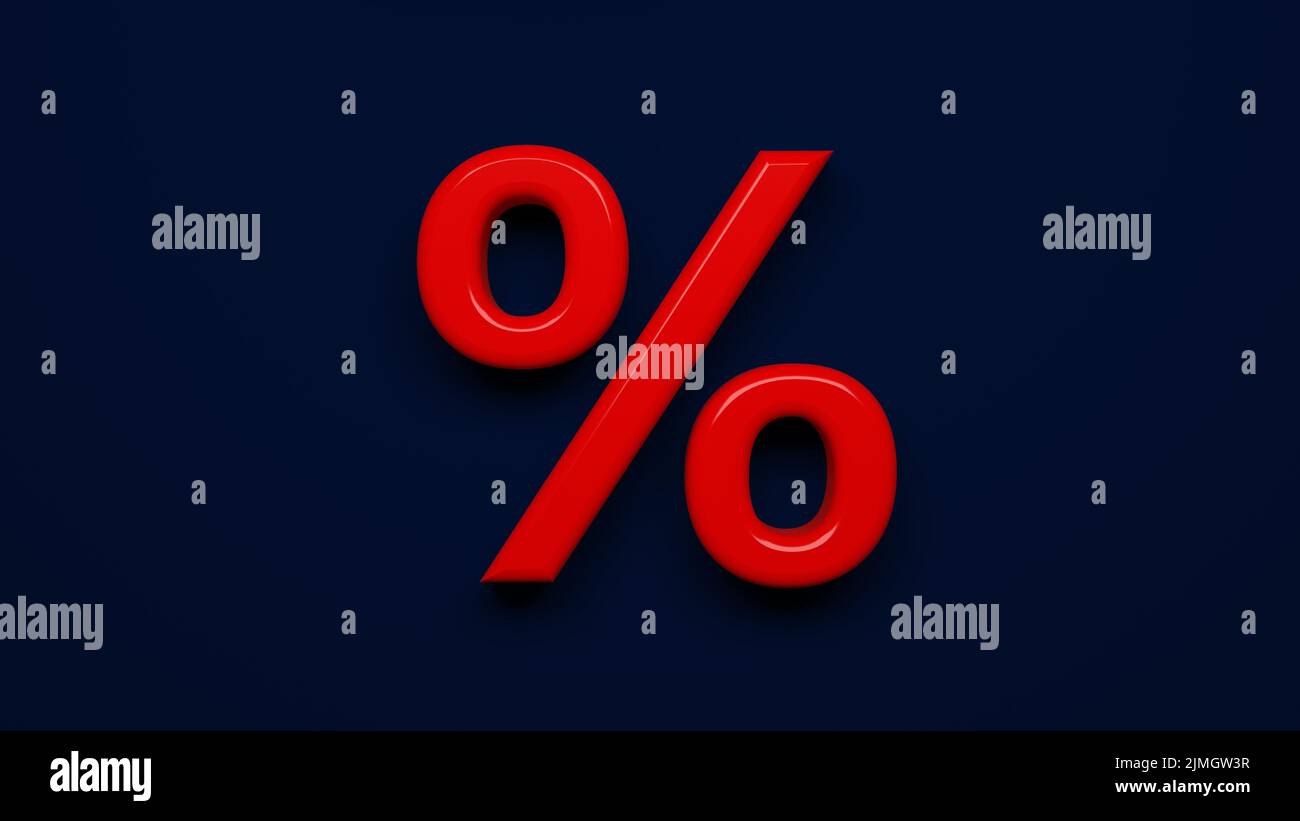 Sale percent symbol in front of background - 3D Illustration Stock ...