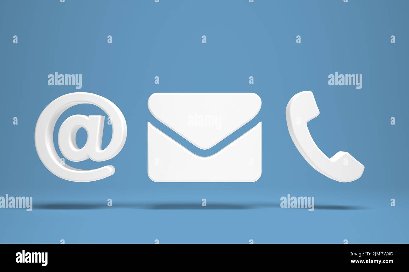 Contact icon symbol as a part of communication - 3D Illustration Stock ...
