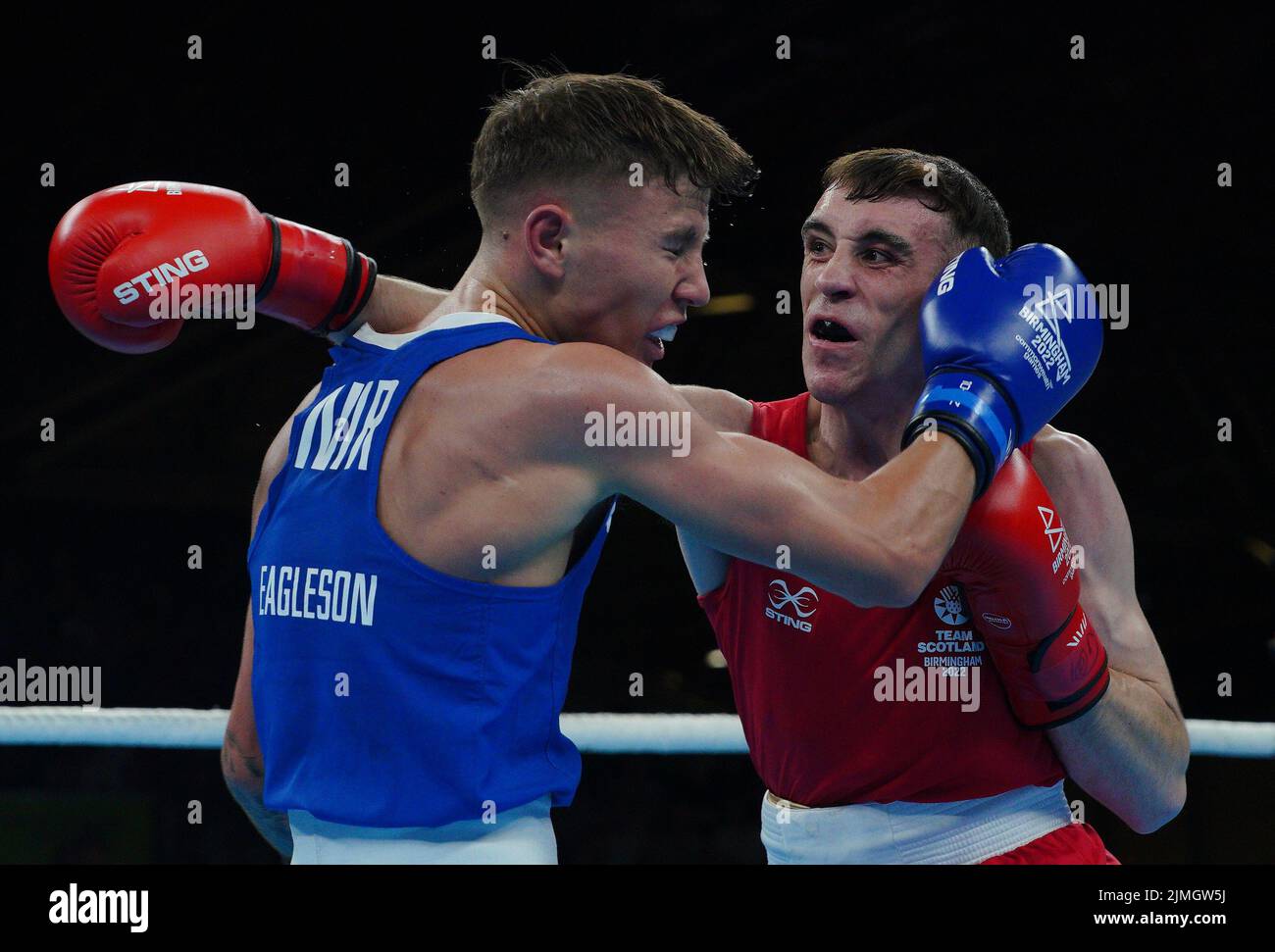 Scotland's Matthew McHale (right) and Northern Ireland's Dylan James ...