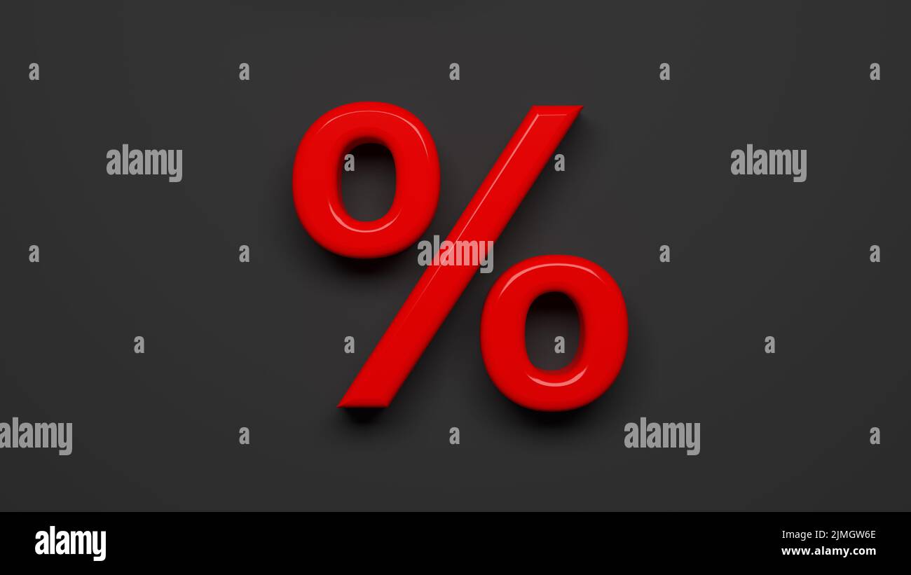 Sale percent symbol in front of background - 3D Illustration Stock ...
