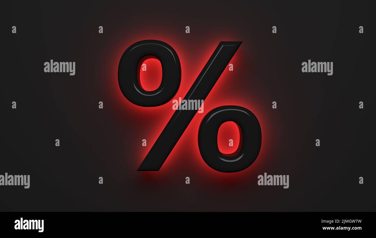 Sale percent symbol in front of background - 3D Illustration Stock ...