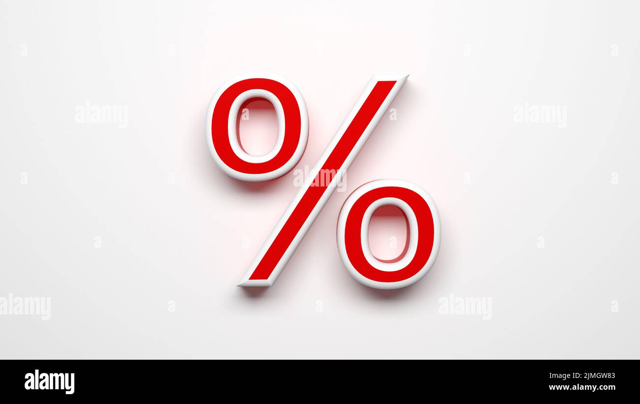 Sale percent symbol in front of background - 3D Illustration Stock ...