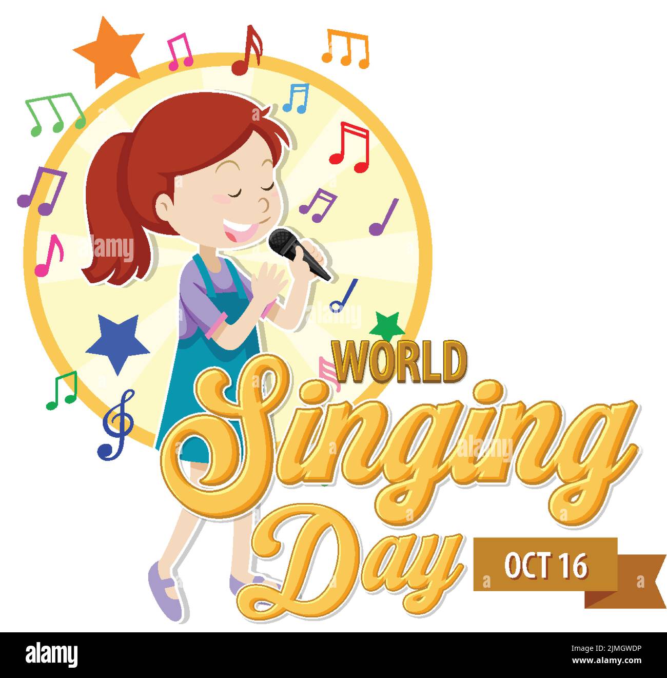 World Singing Day Banner illustration Stock Vector Image & Art - Alamy