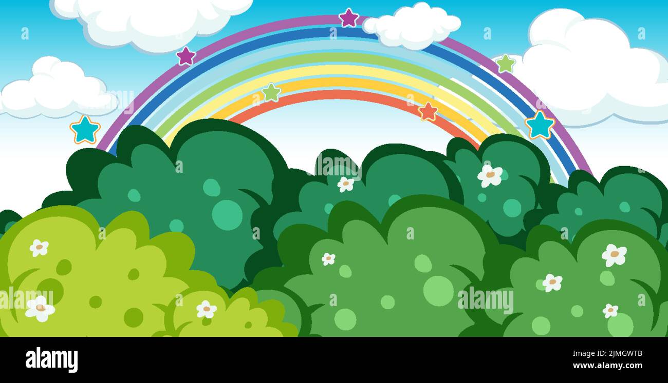 Forest nature background template illustration Stock Vector Image & Art ...