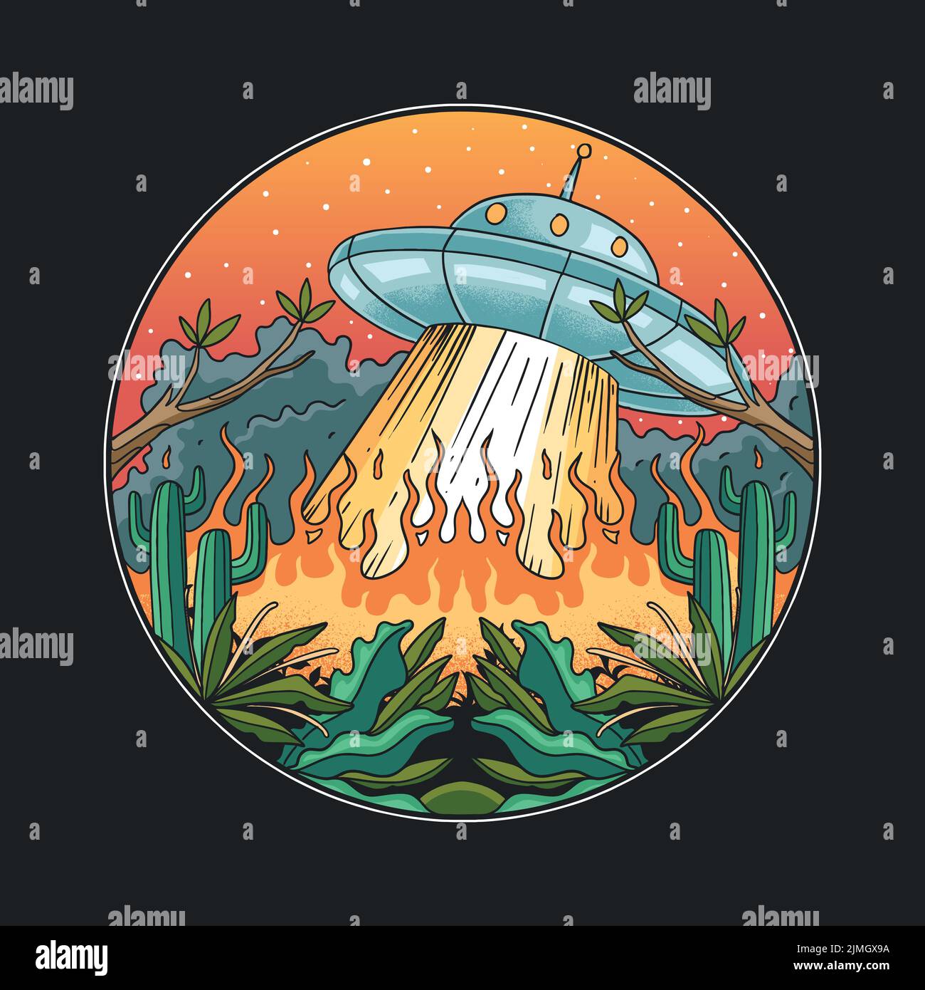 alien spaceship attack earth with rocket Stock Vector Image & Art - Alamy