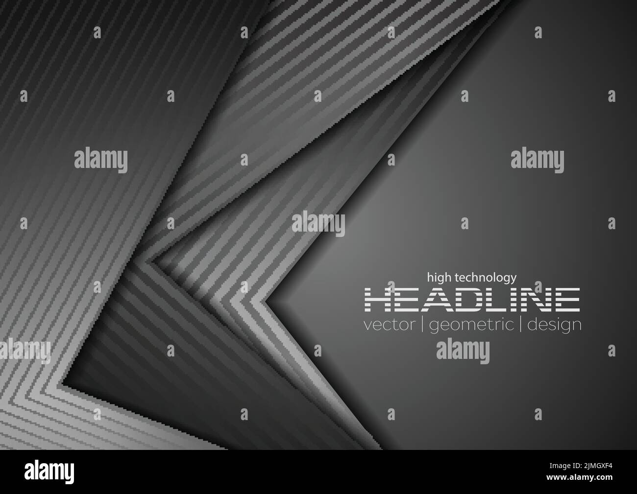 Dark grey tech concept corporate background. Vector graphic design ...