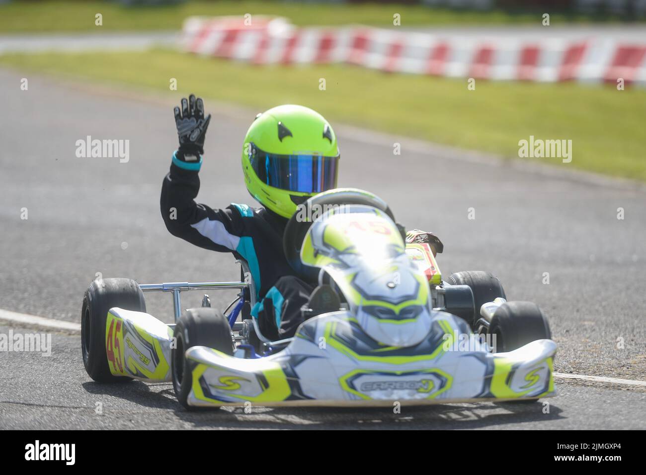 Karting races at South Yorkshire Karting Club Stock Photo - Alamy