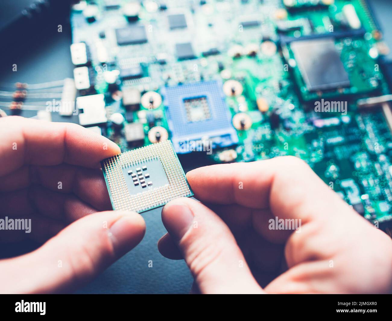 Installing processor hi-res stock photography and images - Alamy
