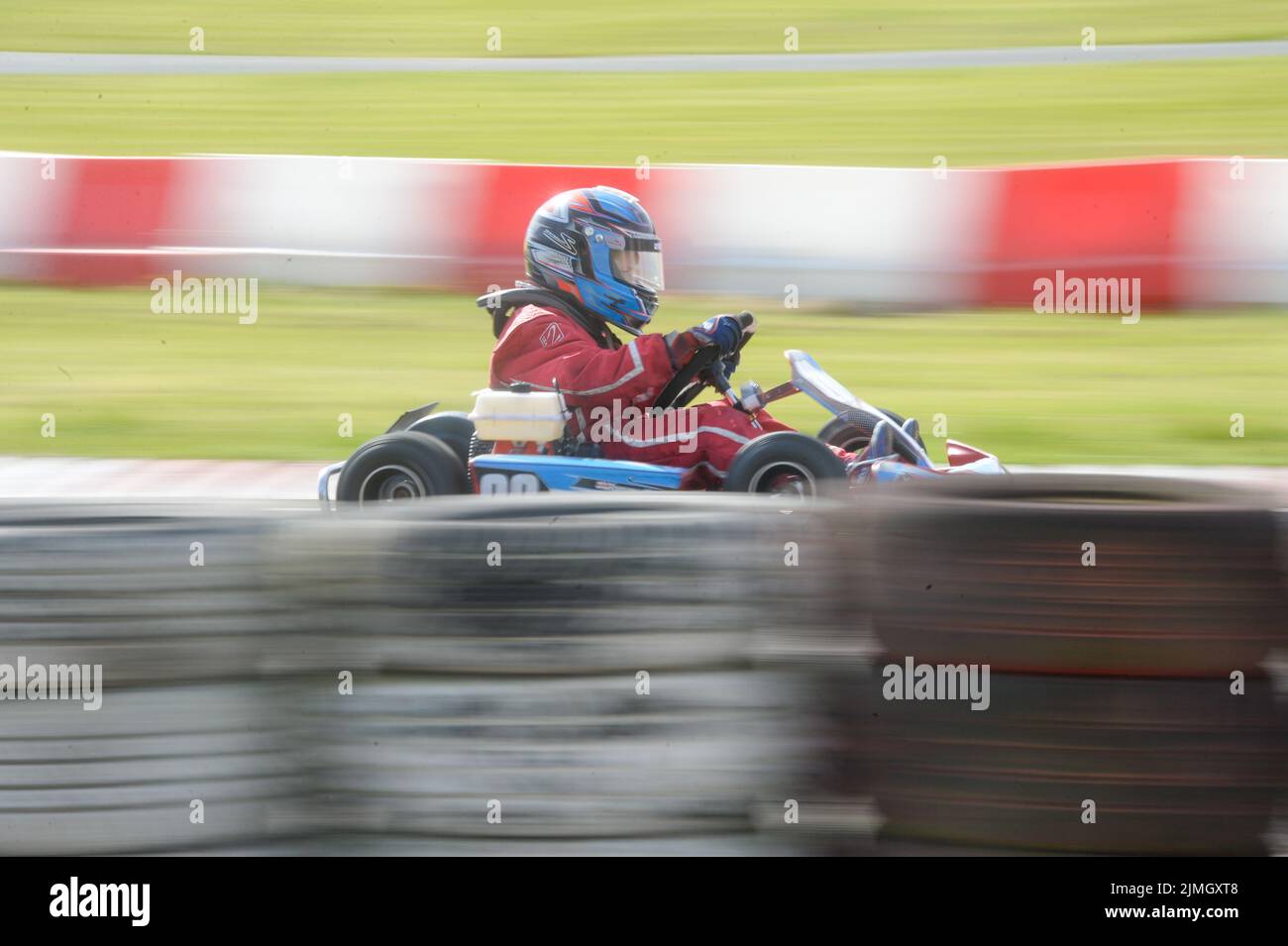 Karting races at South Yorkshire Karting Club Stock Photo - Alamy