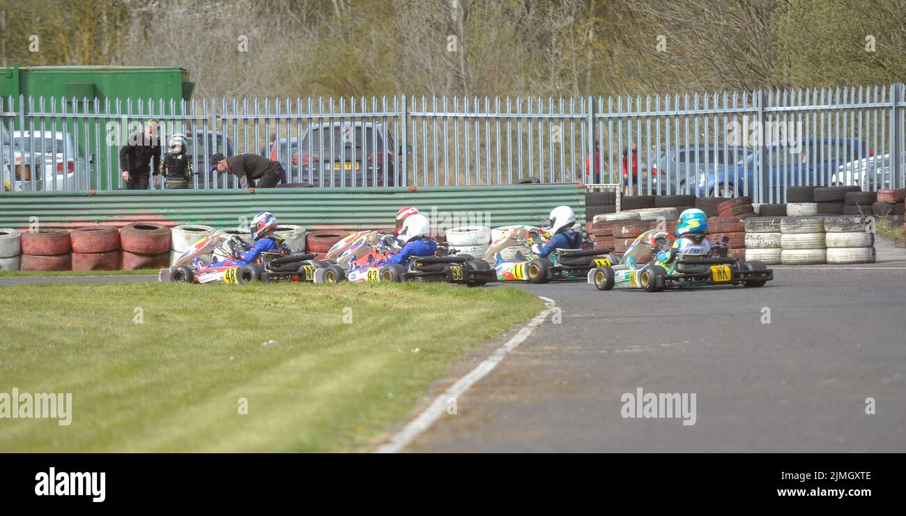Karting races at South Yorkshire Karting Club Stock Photo - Alamy