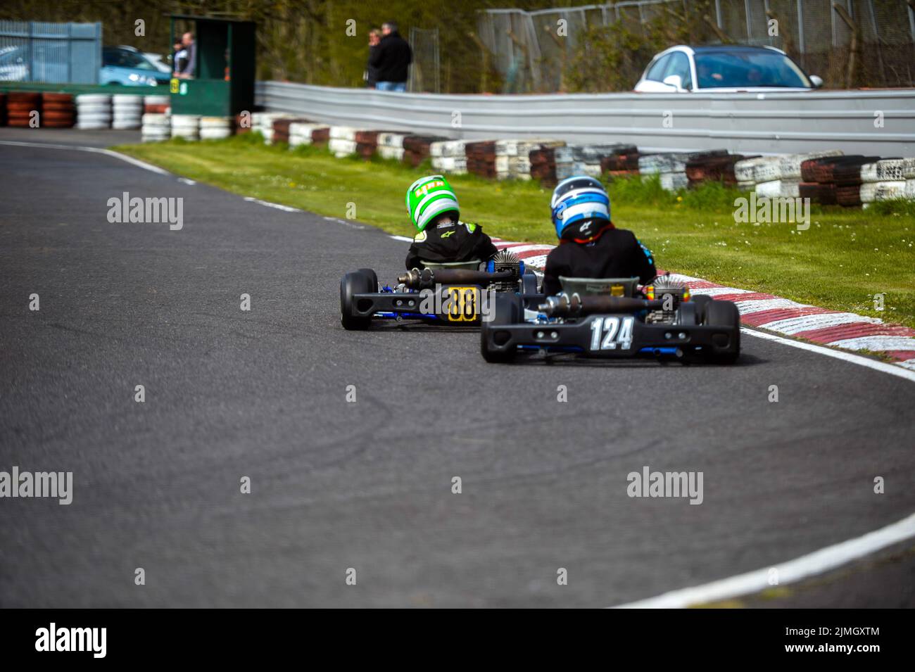 Karting races at South Yorkshire Karting Club Stock Photo - Alamy