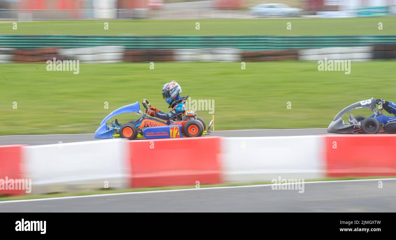 Karting races at South Yorkshire Karting Club Stock Photo - Alamy