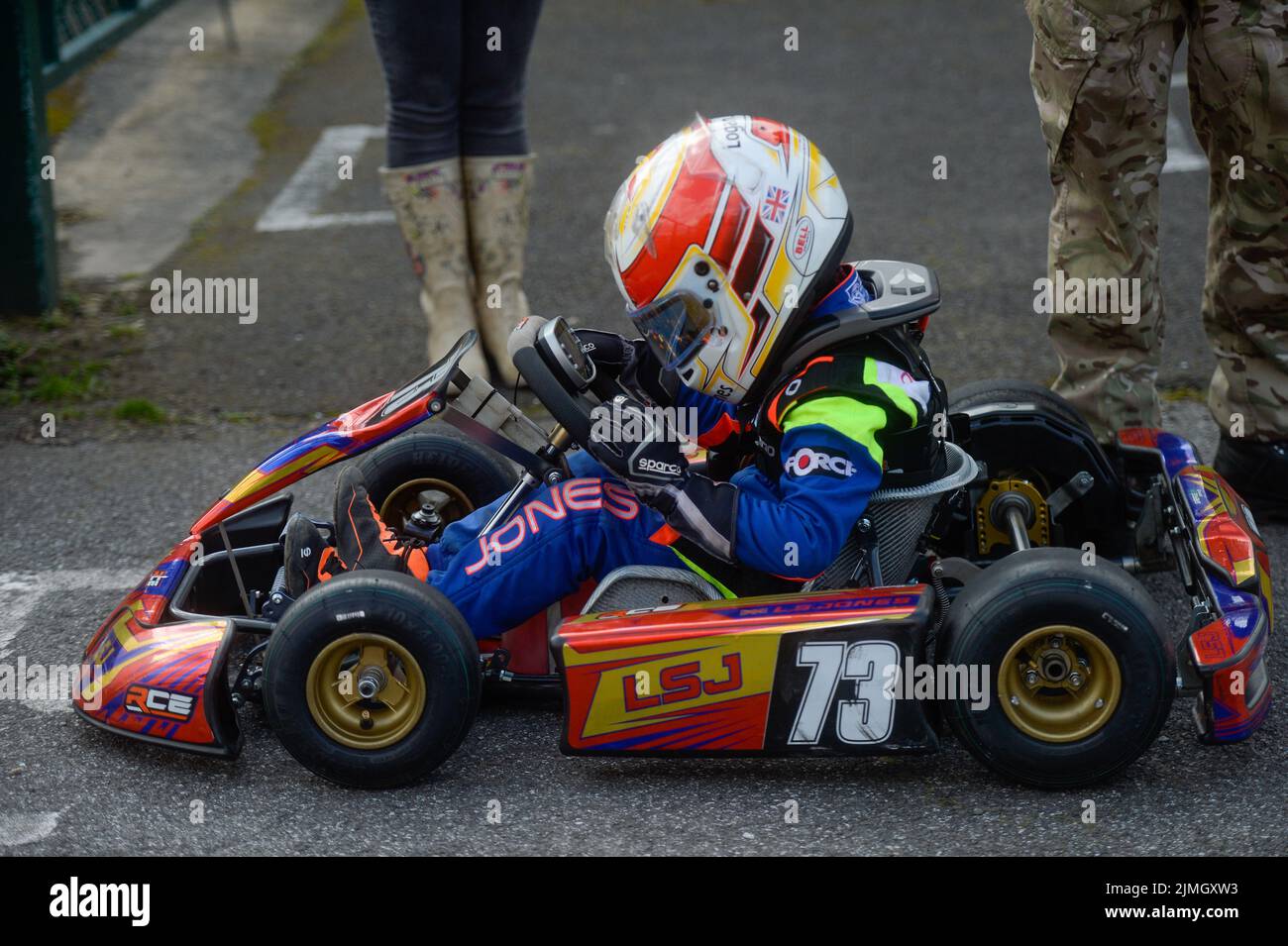 Karting races at South Yorkshire Karting Club Stock Photo - Alamy